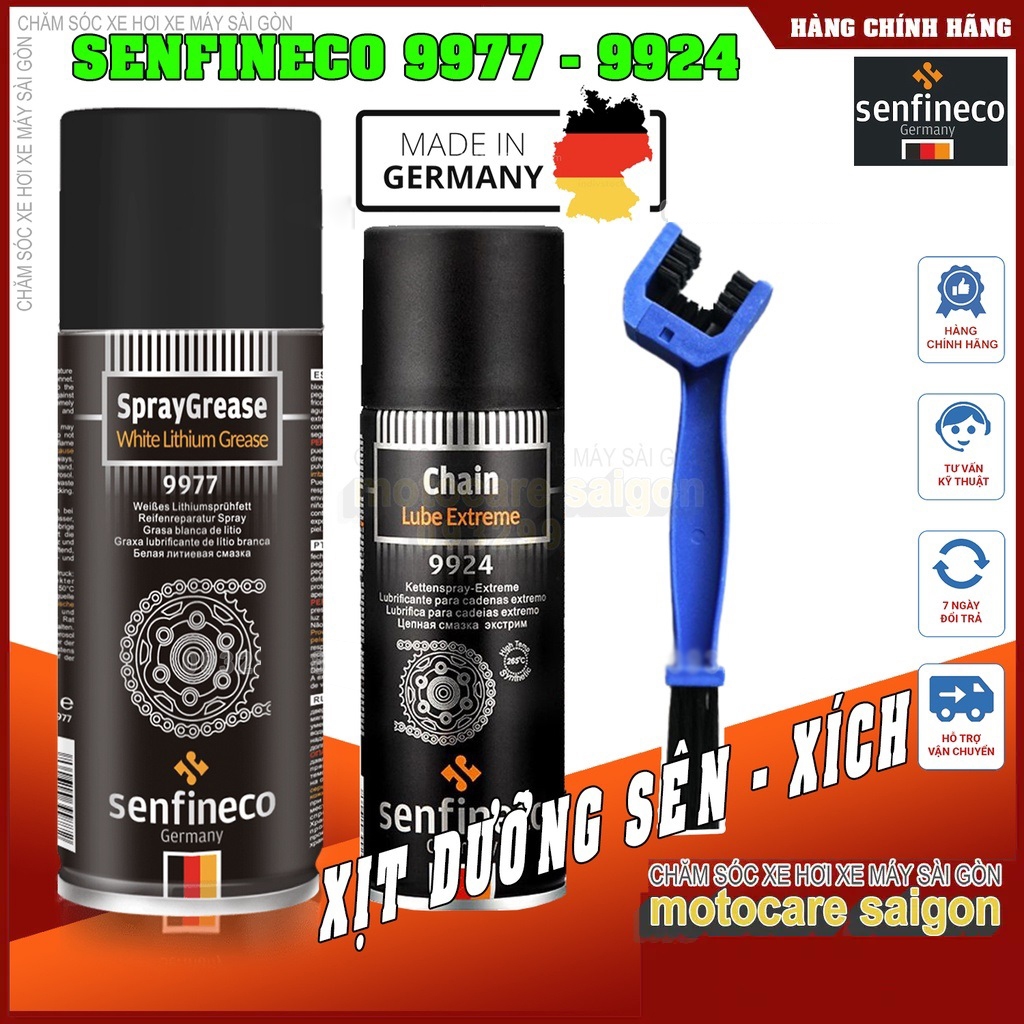 Combo Xịt Dưỡng Sên Senfineco 9977 White Lithium Grease Mỡ Bò Trắng ...