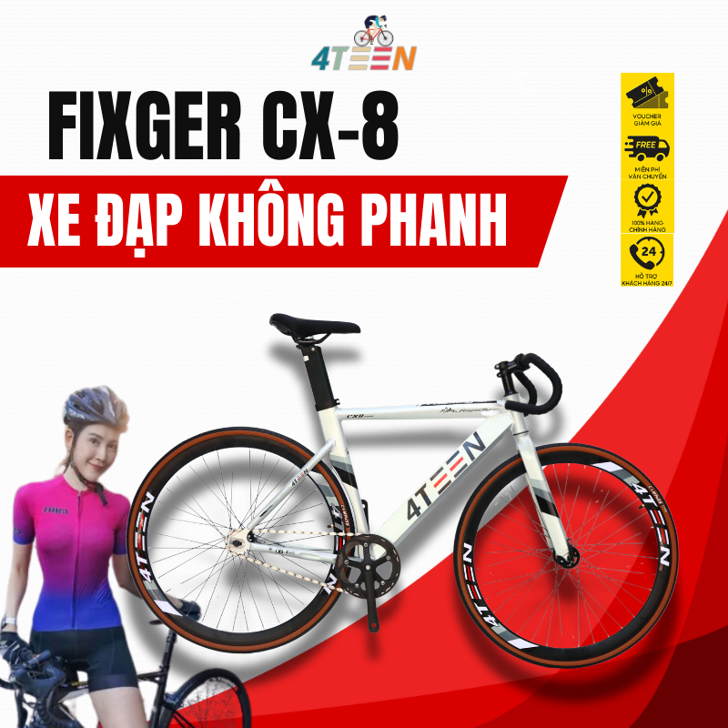 Xe Đạp Tay Cong Fixger 4TEEN CX-8 Thiết Kế Không Dây Phanh Khung Sườn Hợp Kim Nhôm Cao Cấp ...