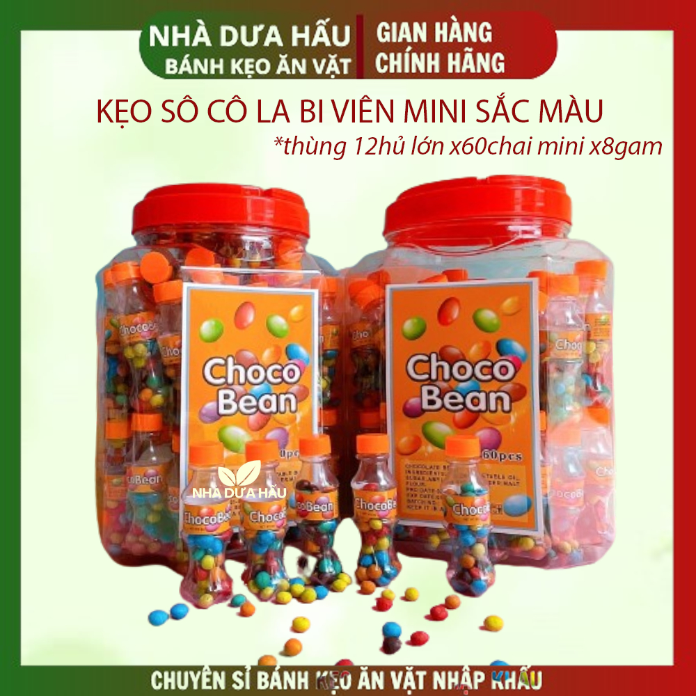 [Combo 5 chai x8gam] Kẹo sô cô la bi mini CHOCO BEAN | Shopee Việt Nam