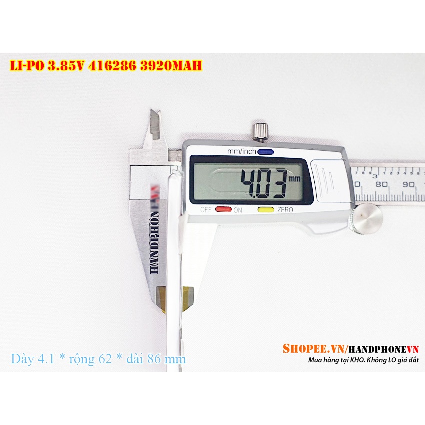 Pin Li-Po 3.85V 3920mAh 416286 (Li-Polymer) cho Điện Thoại, Máy Tính ...