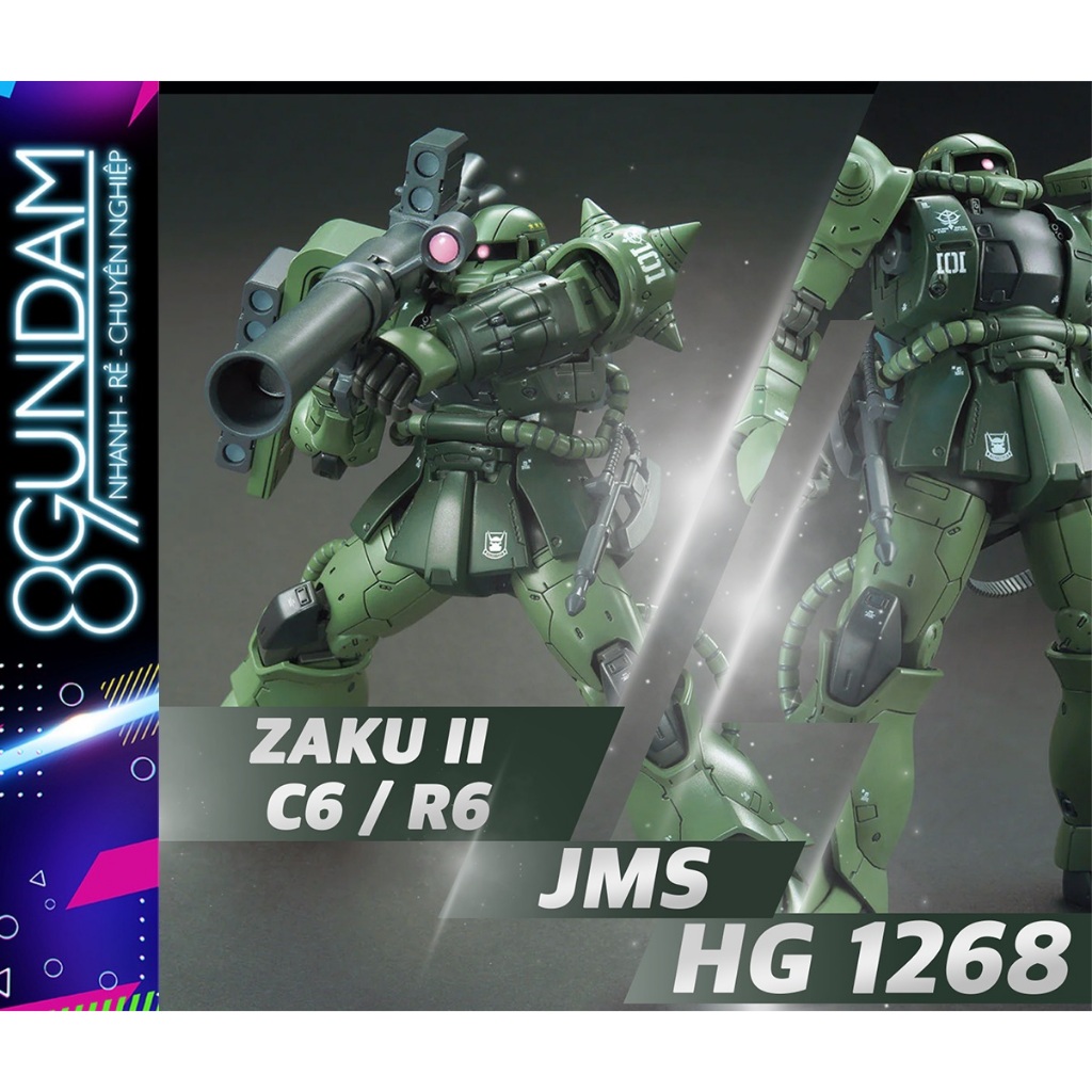 [CÓ SẴN] Mô Hình Lắp Ráp HG GTO Zaku II Fighter Type R6 / C6 JMS 1268 ...