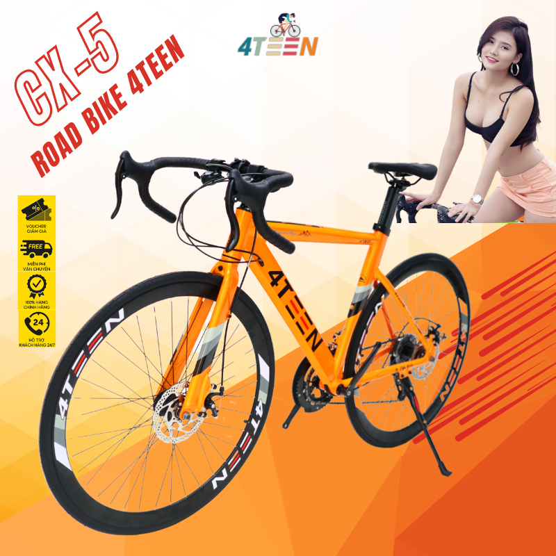 Xe Đạp Đua Road Bike 4TEEN CX-5 Khung Sườn Nhôm Cao Cấp Trọng Lượng Siêu Nhẹ Bảo Hành 6 Năm ...