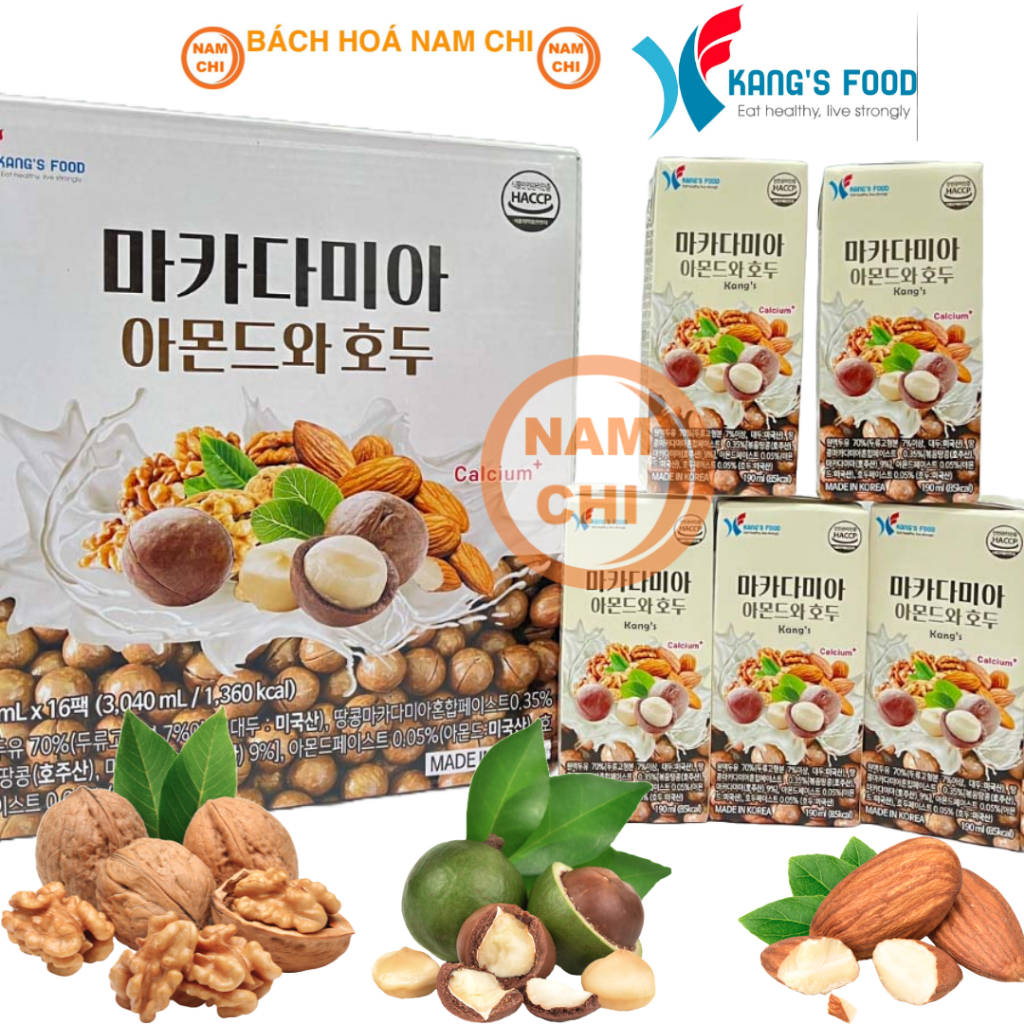 [THÙNG 16 HỘP] Sữa Hạt Kang Food Hạnh Nhân Óc Chó Macca Bổ Sung Dinh ...