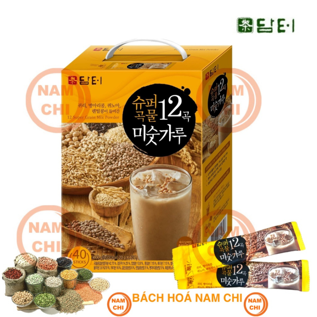 [12 Đậu LỚN] Ngũ Cốc Damtuh 12 Loại Hạt Hộp 800g (40 Gói) - Nhập Khẩu Hàn Quốc | Shopee Việt Nam