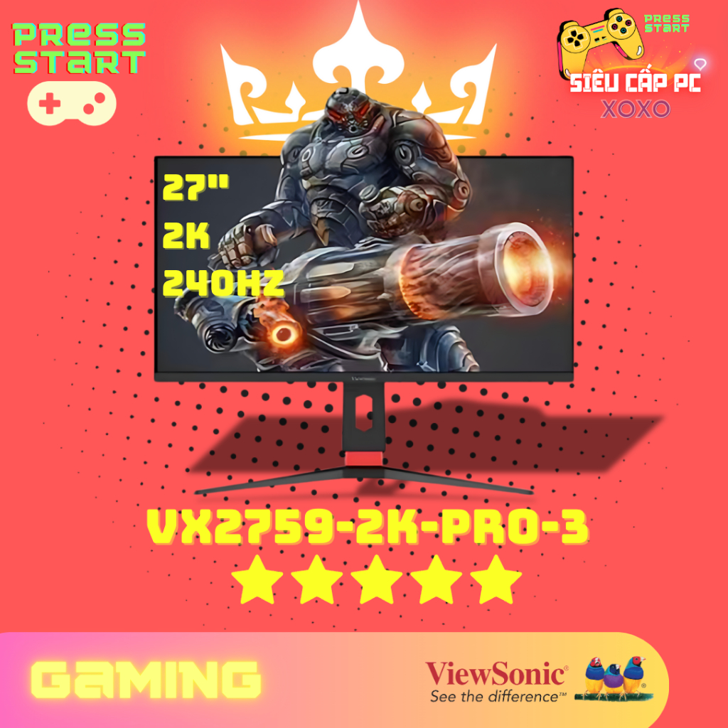 Màn hình ViewSonic VX2759 27 inch 2K 240hz(27''/FastIPS/2K/240Hz/1ms ...