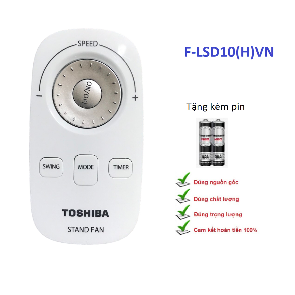 Điều khiển Quạt cây Toshiba Inverter DC F-LSD10(H)VN chính hãng - Tặng kèm pin | Shopee Việt Nam