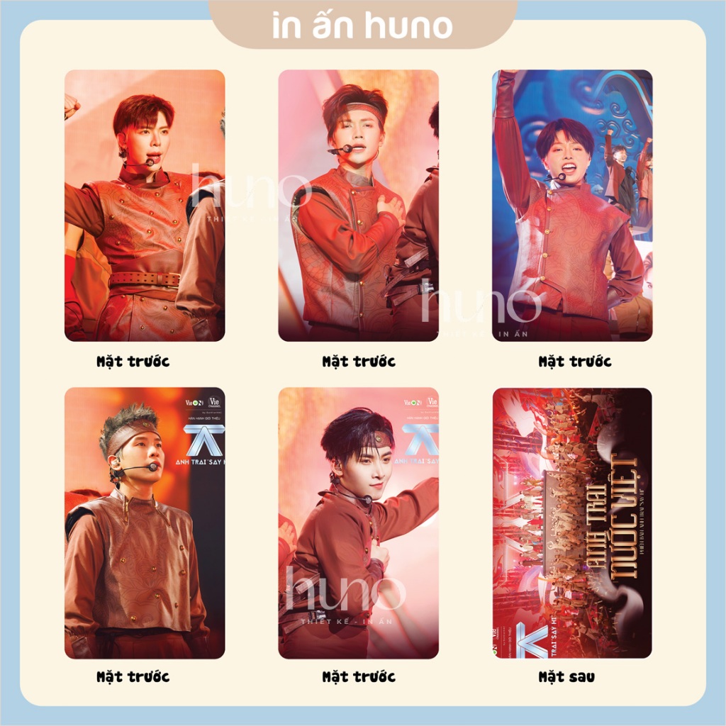 Set 5 card BO GÓC TEAM ANH TRAI NƯỚC VIỆT (ERIK - JSOL - HÙNG HUỲNH ...