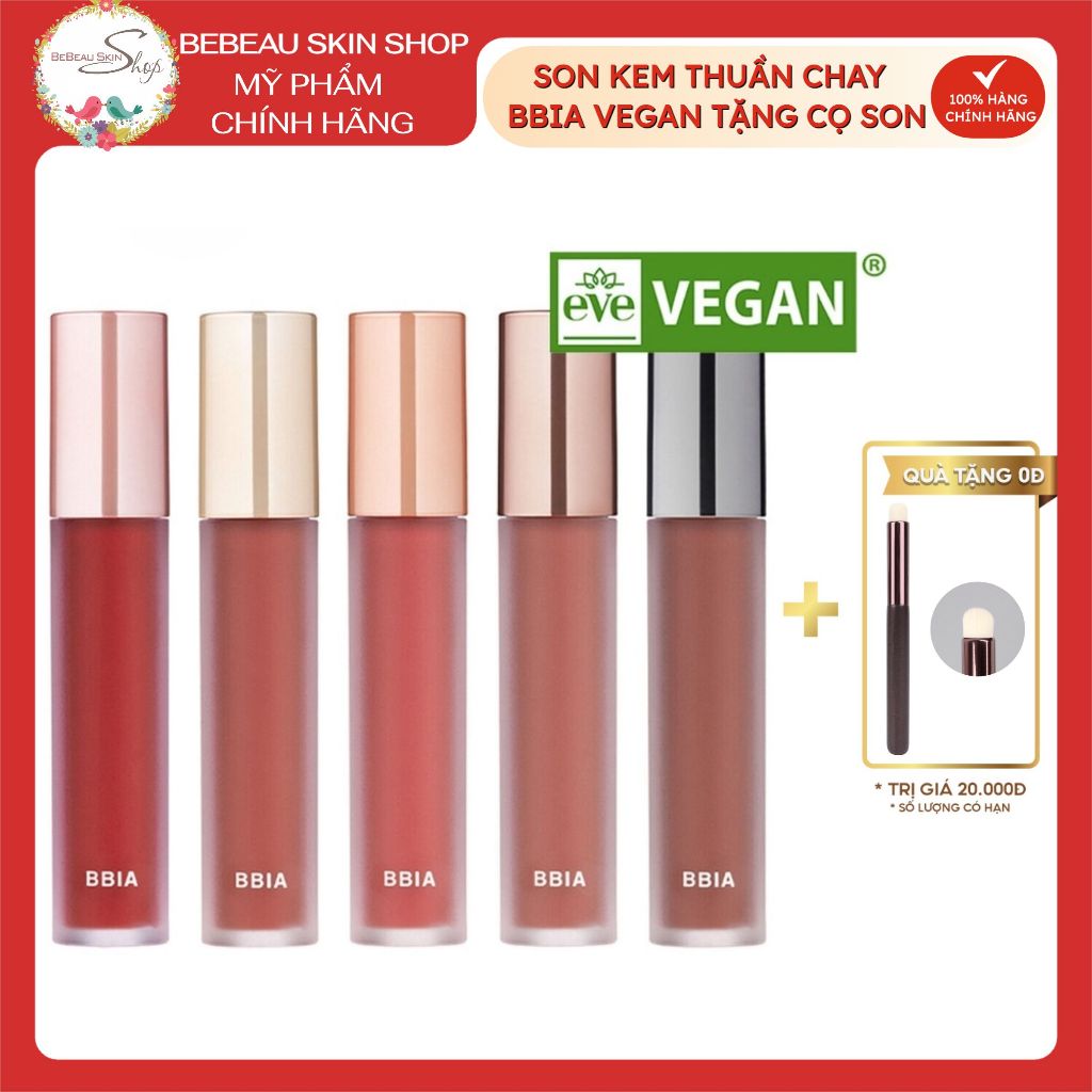 Son kem lì Bbia Last Velvet Lip Tint Vegan màu V2 V12 V25 V36 V38 V39 Mẫu Mới Thuần Chay ...