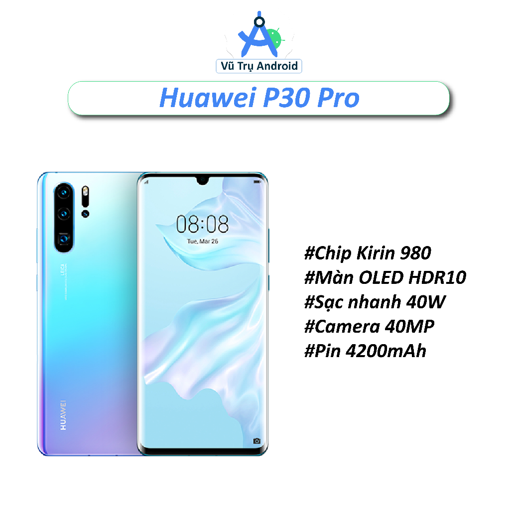 Điện thoại Huawei P30 Pro RAM 8/128GB chip Kirin 980 màn OLED Full HD+ | Shopee Việt Nam