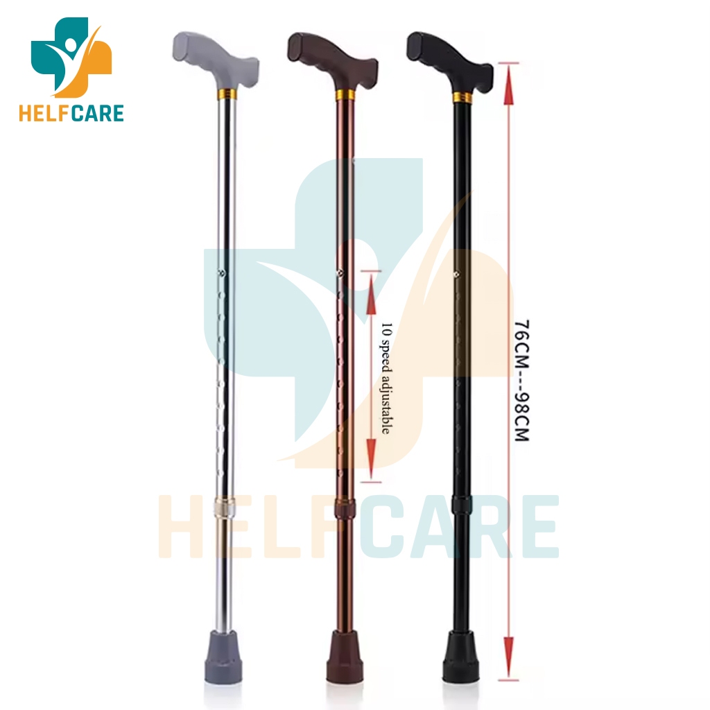 Gậy chống, gậy batoong 1 chân HelpCare có thể điều chỉnh chiều cao hỗ ...
