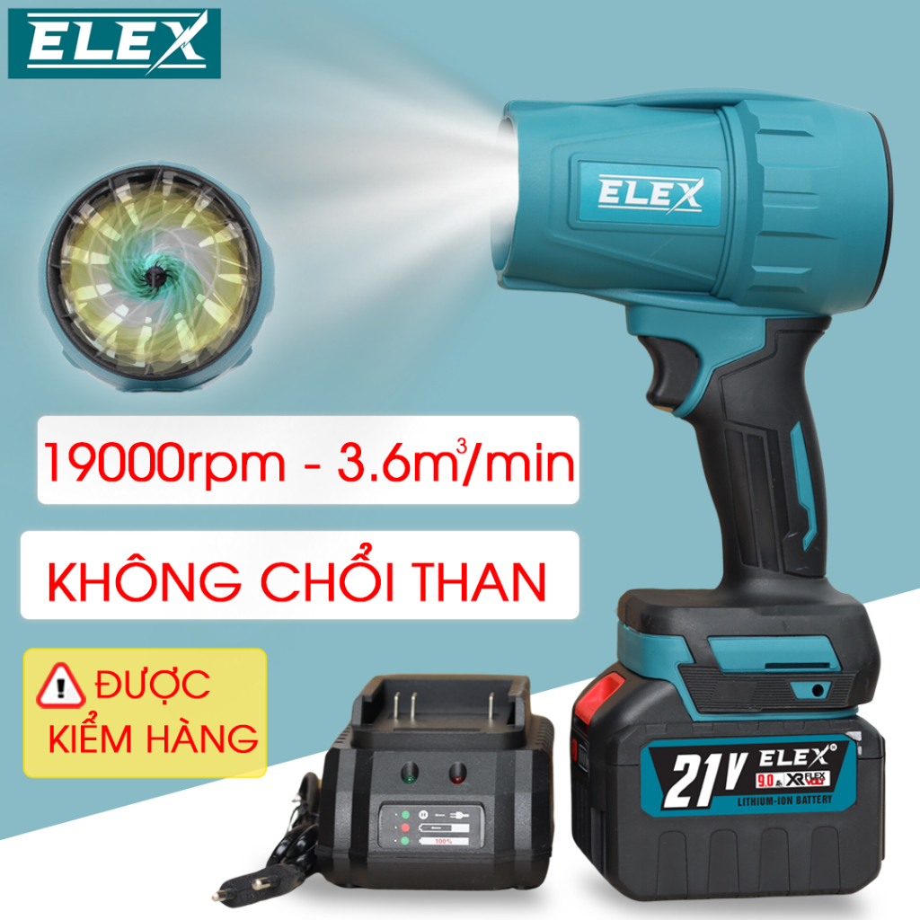 [CHÍNH HÃNG] Máy Thổi Phản Lực ELEX Không Chổi Than Siêu Khỏe, Chân Phổ ...