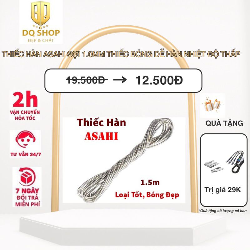 Thiếc Hàn Asahi 1.5m (Loại Tốt, Bóng Đẹp) - Thiếc Túi Asahi 1.5m/túi Sợi 1.0mm | Shopee Việt Nam