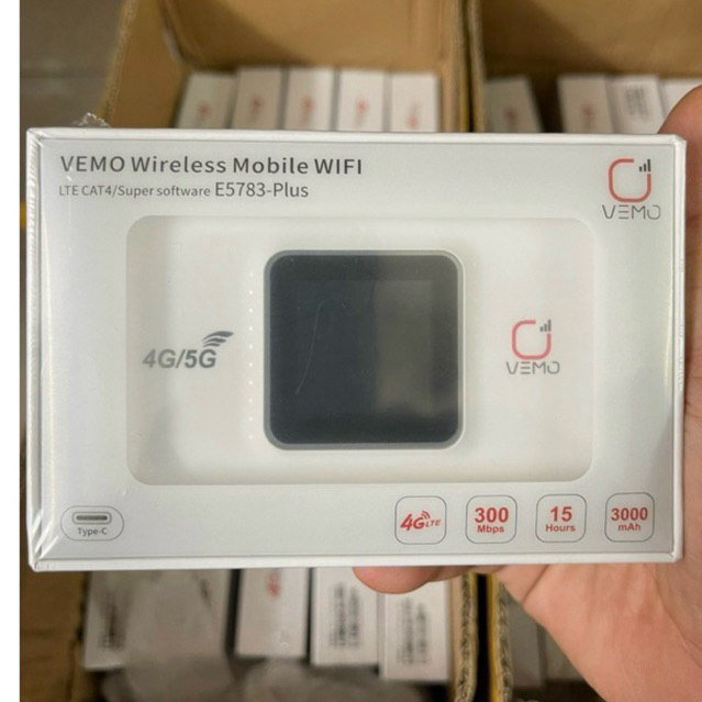 Phát Wifi 4G/3G VeMo E5783 Plus Pin Trâu Màn Hình LCD , Sạc Type C | Shopee Việt Nam