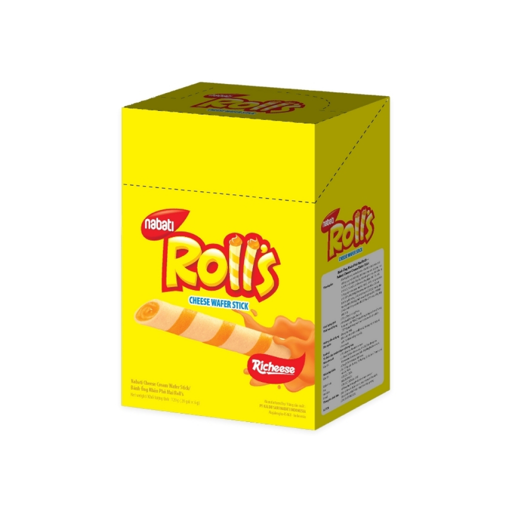 Bánh Quế Nhân Phô Mai Roll's Nabati Richeese Cheese Cream Wafer Stick ...