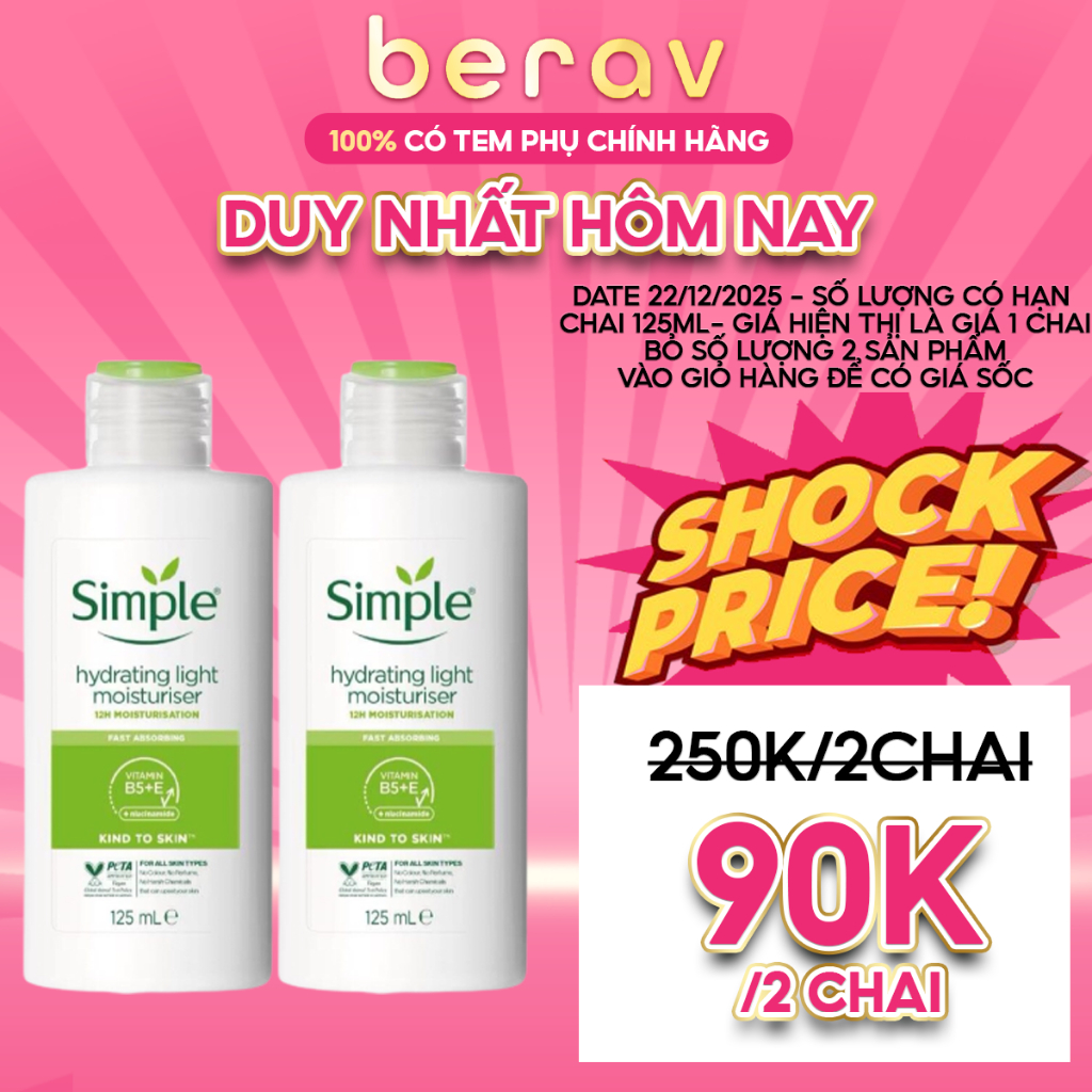 [SALE XẢ HÀNG] Sữa Dưỡng Da Simple Cho Da Nhạy Cảm Kind To Skin ...