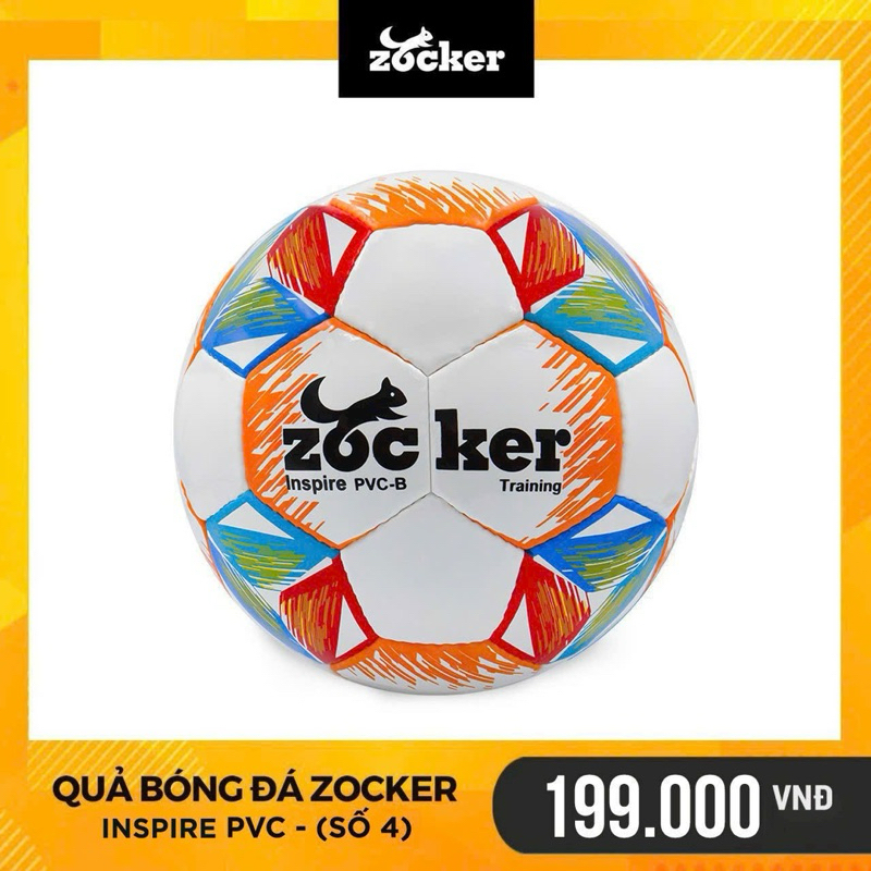 Quả bóng đá trái banh Zocker Inspire da PVC cao cấp chính hãng giá rẻ ...
