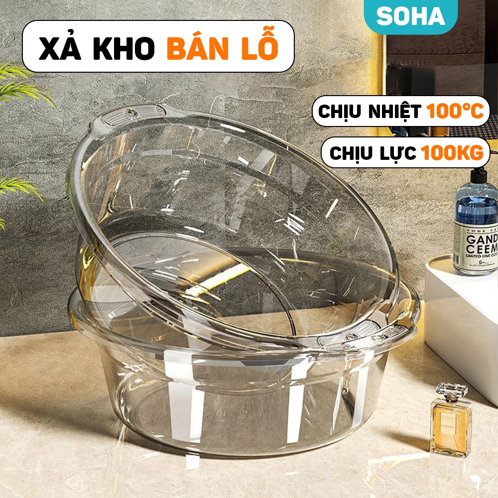 Thau nhựa trong suốt có móc treo chắc chắn, Chậu nhựa chất liệu PP cứng ...