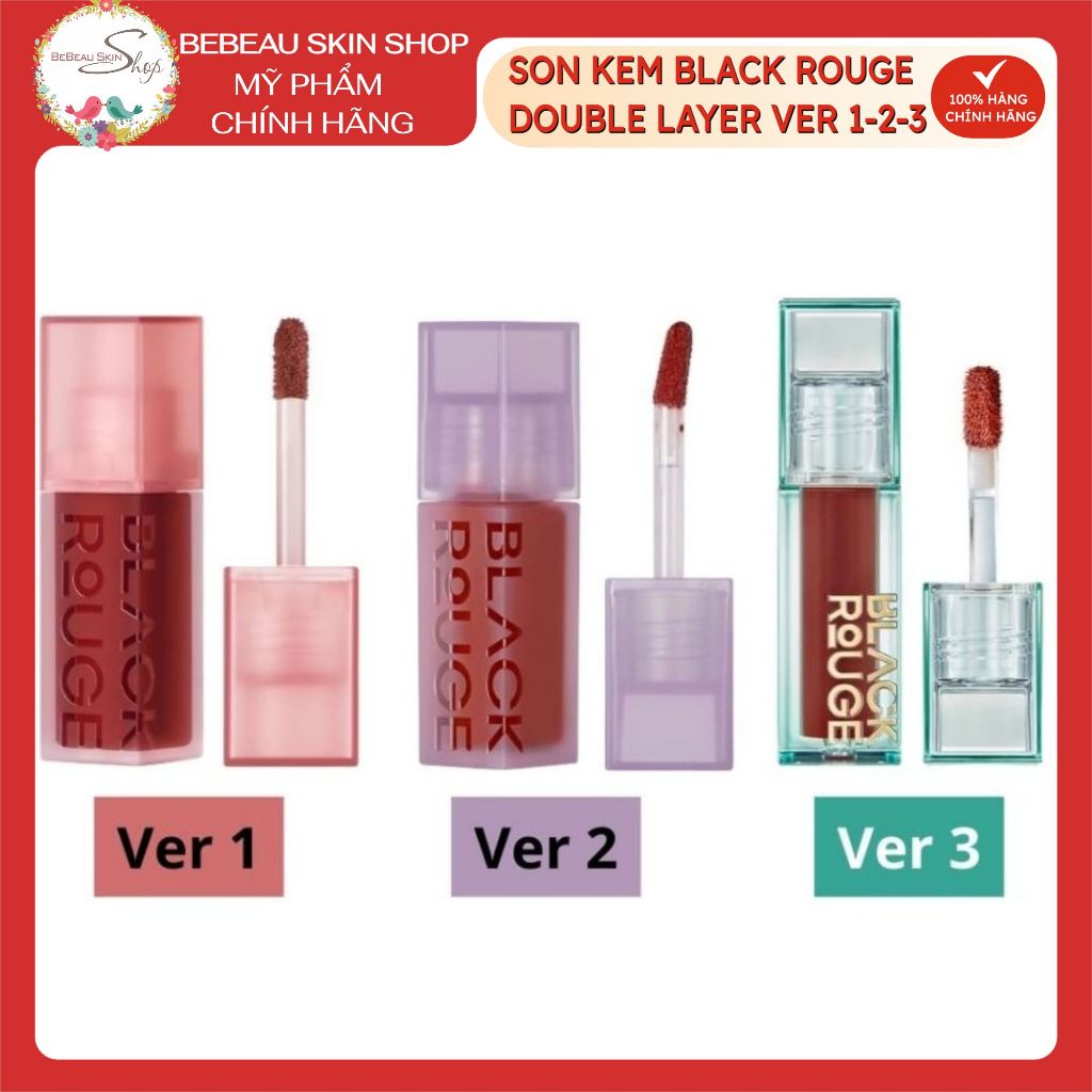 Son Kem Black Rouge Double Layer Over Velvet Ver 2 Ver 3 DL12 DL13 DL15 ...