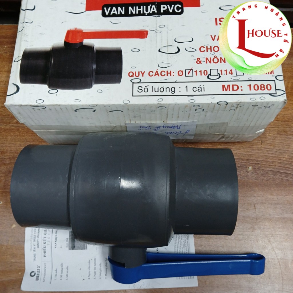 Van Nhựa PVC Phi 110 SSC Cao Cấp Không Rỉ, Van Khóa Bi Nhựa PVC D110 ...