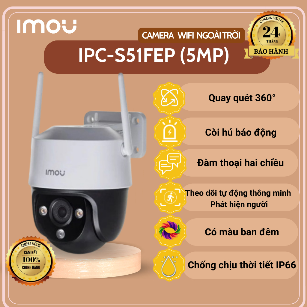 Camera imou ngoài trời xoay S51FEP/ S31FEP/ S21F/ K7FP siêu nét, đàm ...