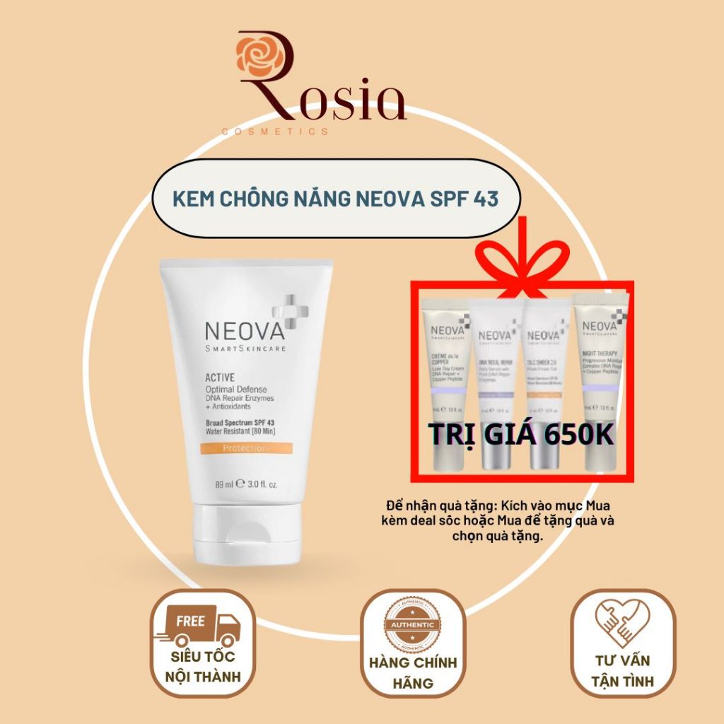 Kem chống nắng Neova SPF 43 DNA Damage Control Active/ Neova Active ...