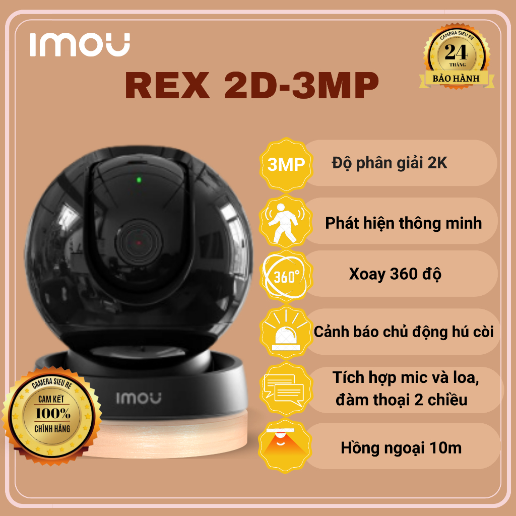 Camera imou Rex 2D 3D phân biệt người và thú cưng mẫu mới 2023, Camera ...
