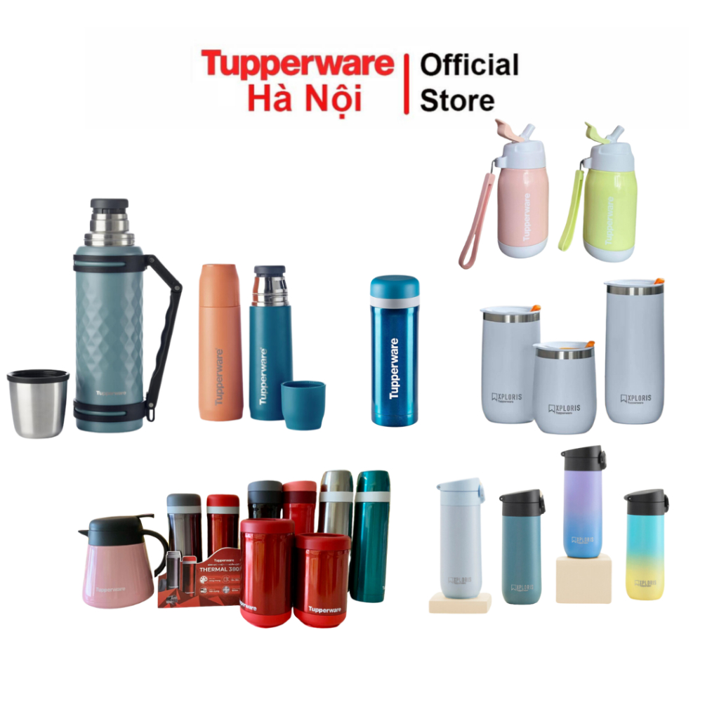 Bình giữ nhiệt Tupperware chính hãng - giữ nhiệt từ 8 - 24 tiếng nhiều dung tích 330ml 520ml 1 ...