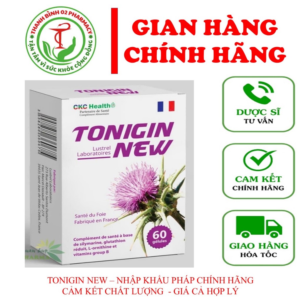 TONIGIN NEW - NHẬP KHẨU TỪ PHÁP - HỖ TRỢ GIẢI ĐỘC GAN - TĂNG CƯỜNG CHỨC NĂNG GAN - BẢO VỆ TẾ BÀO ...