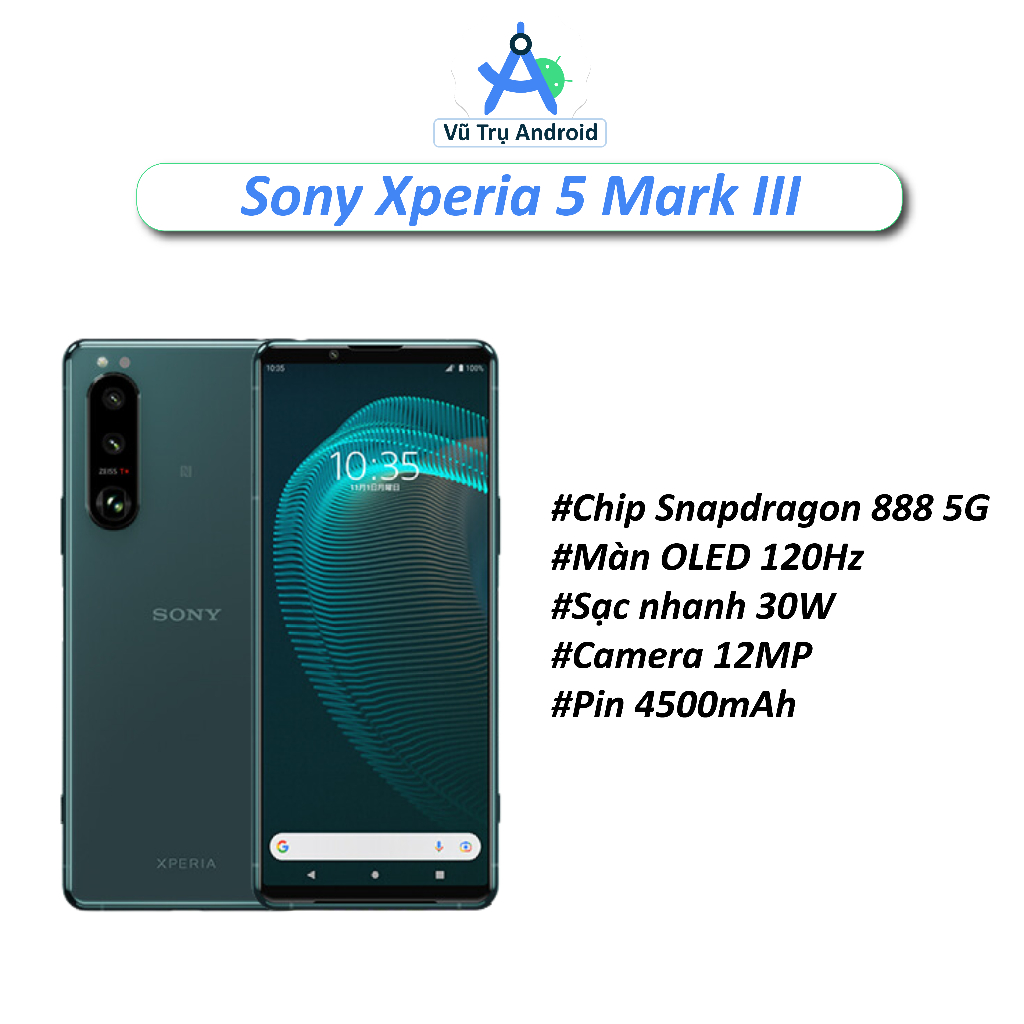 Điện thoại Sony Xperia 5 Mark III RAM 8/128GB màn 120Hz chip Snapdragon 888 5G | Shopee Việt Nam