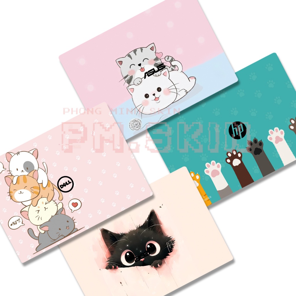 Miếng Dán Laptop 21 mẫu HAPPY CAT MÈO KUTE - Skin Dán Laptop Cắt Sẵn ...