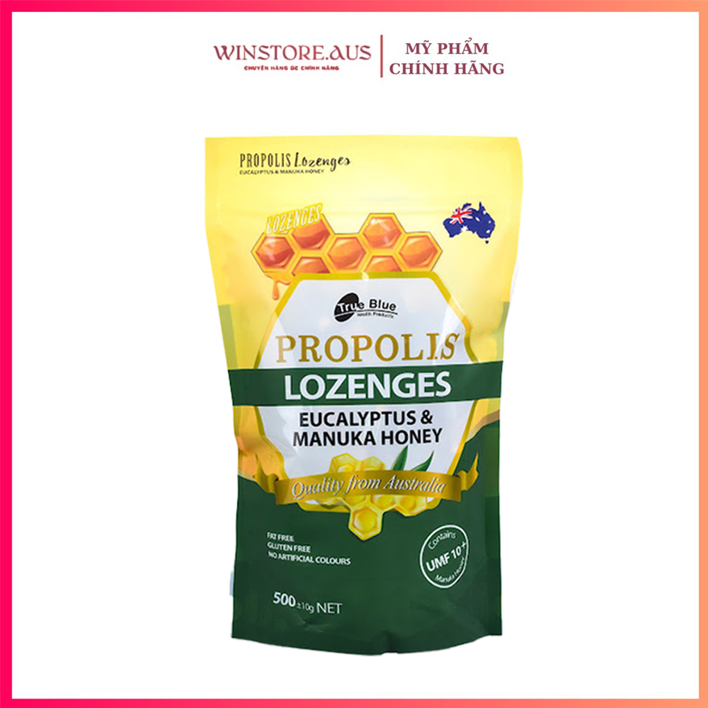 Kẹo Ngậm Keo Ong True Blue Propolis Lozenges Eucalyptus & Manuka Honey ...