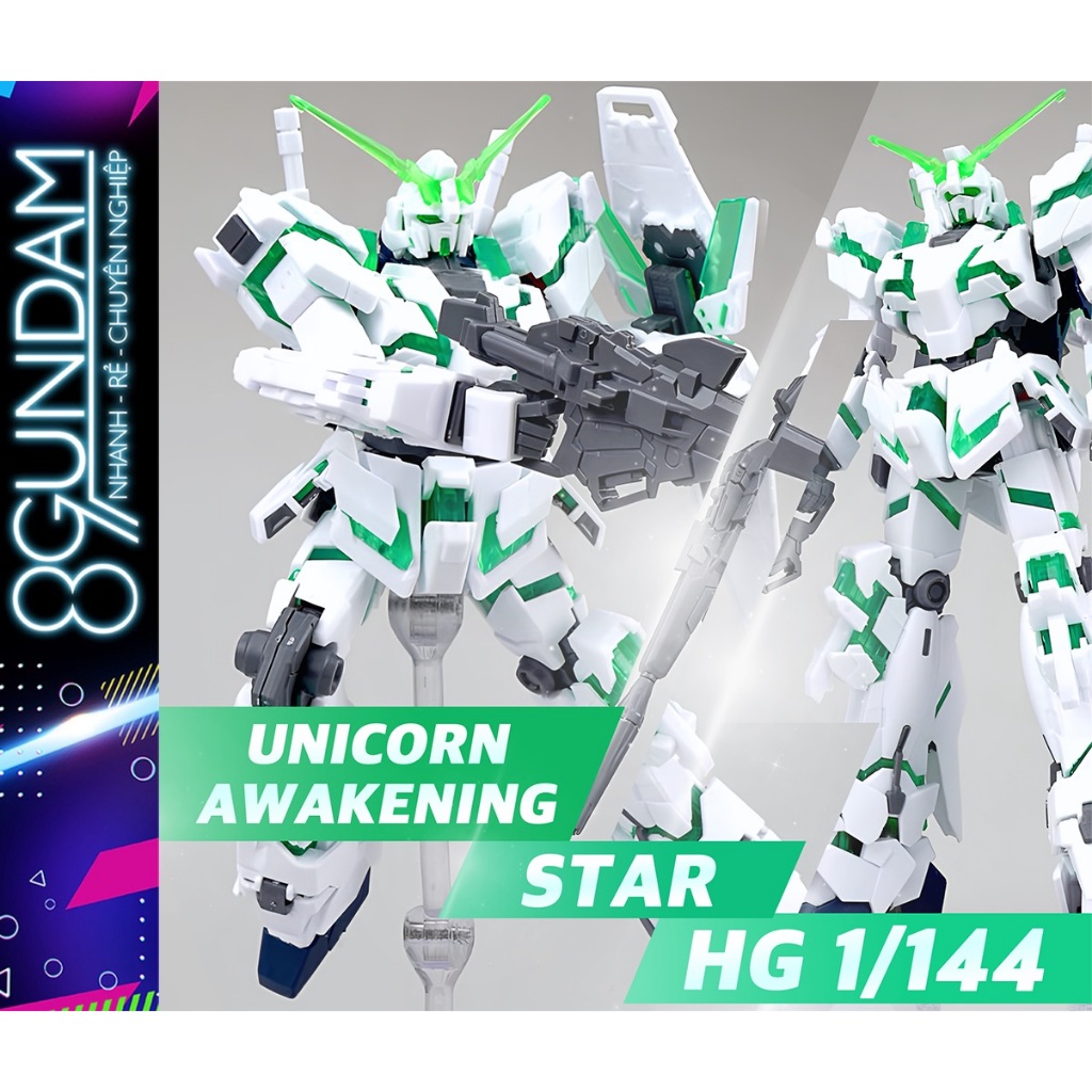 [CÓ SẴN] Mô Hình Lắp Ráp HG UC Unicorn Fighter Awakening Ver. (tặng kèm ...