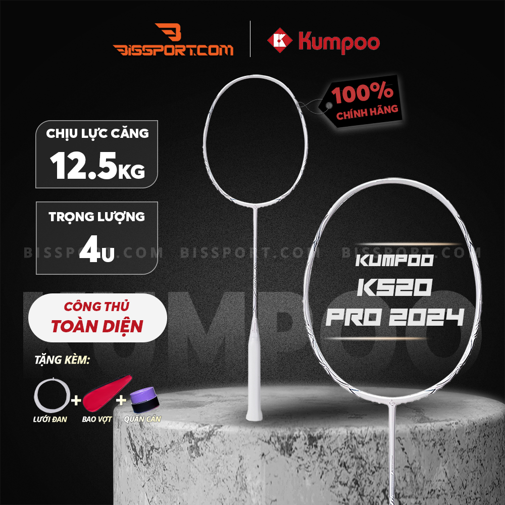 Vợt Cầu Lông Kumpoo K520 Pro 2024 Trắng Hồng Chính Hãng - Màu Sắc Tinh Tế - Độ Đàn Hồi Cao Và ...