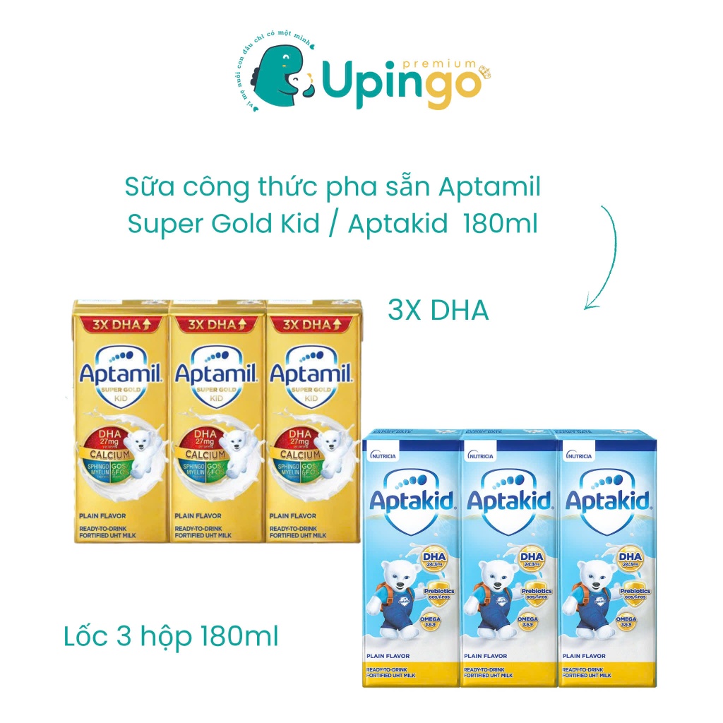 [Lẻ Lốc] Sữa công thức pha sẵn Aptamil Kid / Aptamil Super Gold Kid 180ml lốc 3 hộp | Shopee ...
