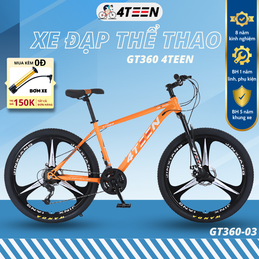 [GT360-03] Xe đạp thể thao 4TEEN GT360 24 Cấp độ 26inch chính hãng bảo ...