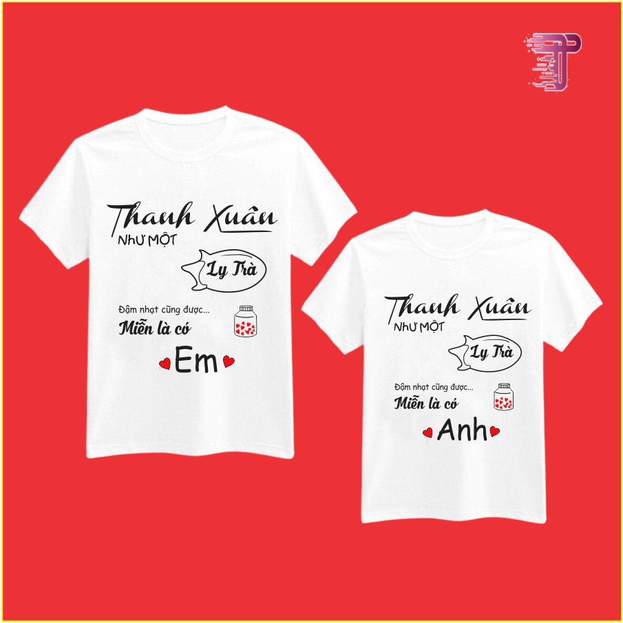 Áo Đôi Nam Nữ In Chữ, In Hình Chipi, Áo Cặp Với Người Yêu In Theo Yêu ...
