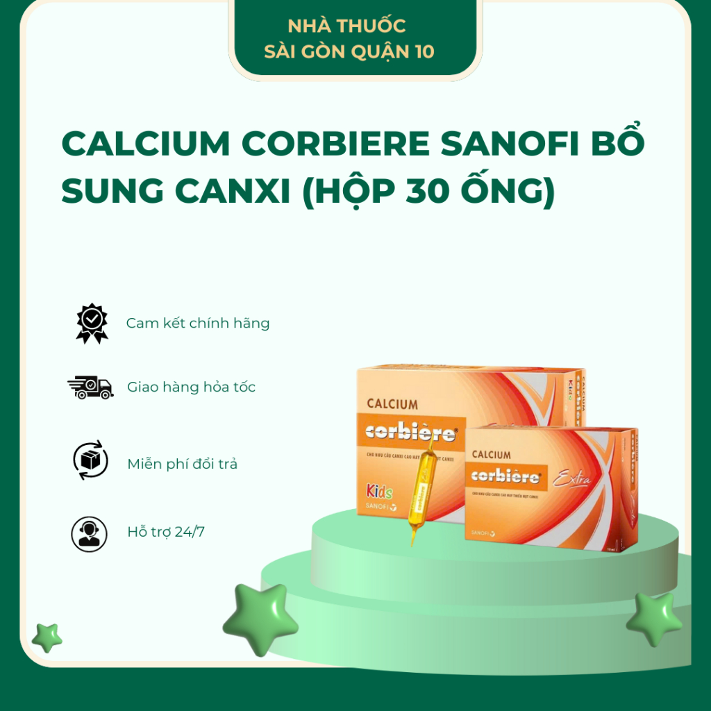 [Cam kết chính hãng] Calcium Corbiere Extra và Calcium Corbiere Kids - Bổ sung cho nhu cầu thiếu ...