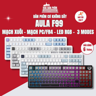 [Hàng Sẵn] Bàn phím cơ không dây Aula F99 | aula f99 mạch xuôi/ngược ...