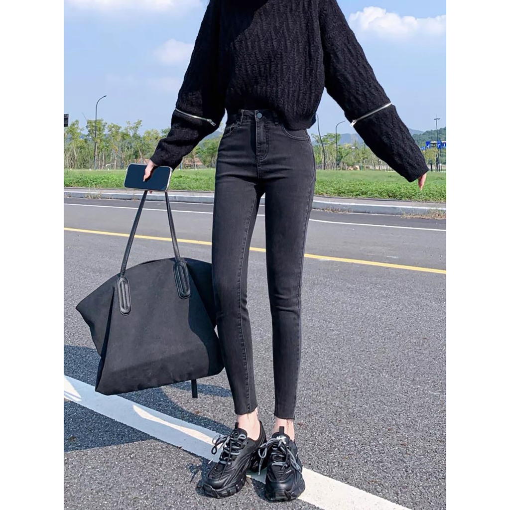 Quần Jean 9 Tấc Bigsize Tua Lai Xám Lông Chuột 4261 | Shopee Việt Nam