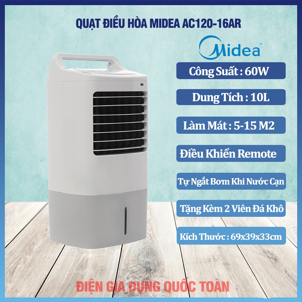 Quạt hơi nước, quạt điều hòa Midea AC120-16AR chính hãng Mới 100% ...