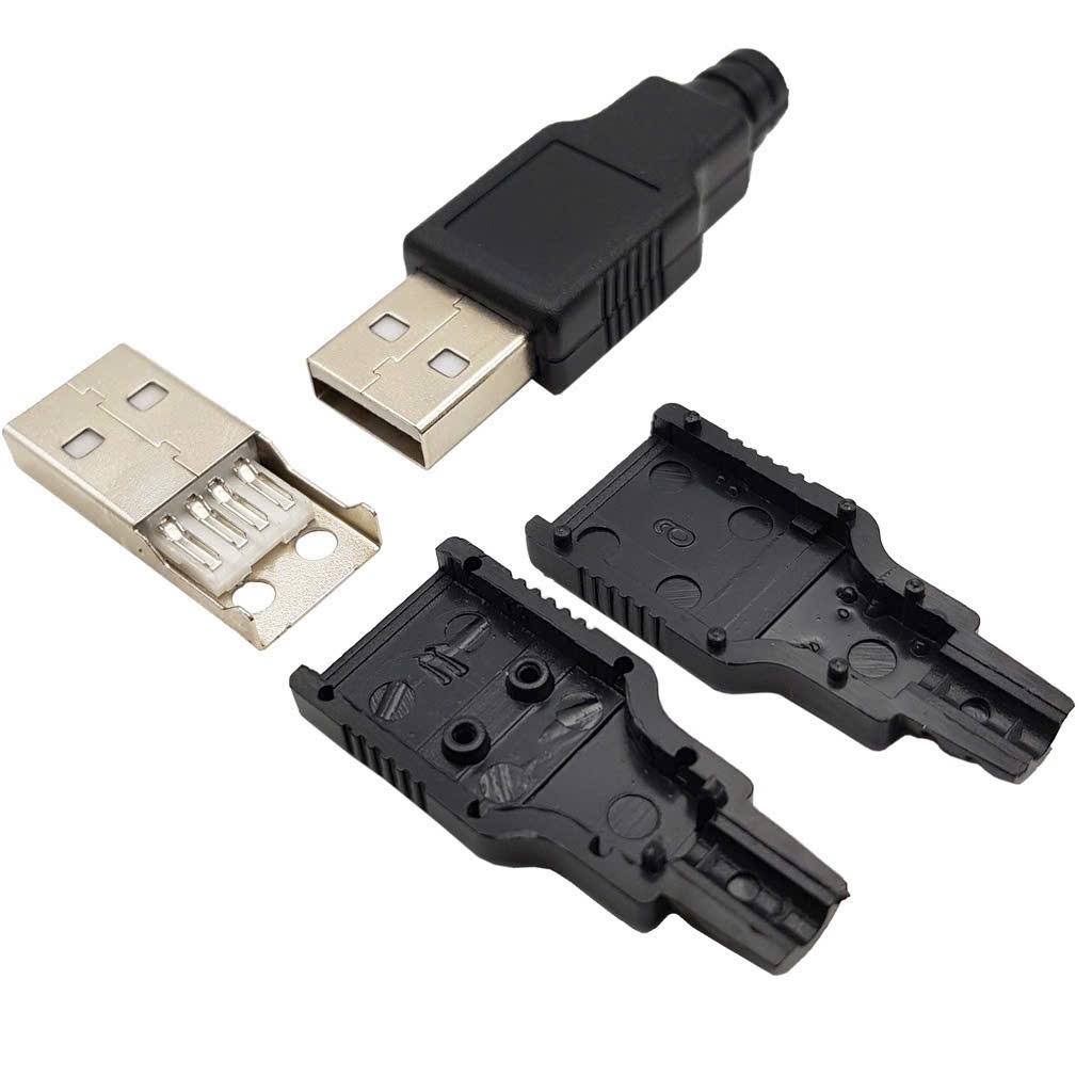 Đầu Jack USB Đực, JACK USB đực kèm vỏ 4 chân tự hàn. | Shopee Việt Nam