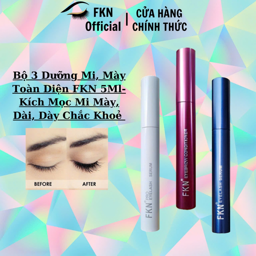 Combo 3 dưỡng mi mày FKN hiệu quả sau 7-15 ngày sử dụng 5ml/lọ | Shopee ...