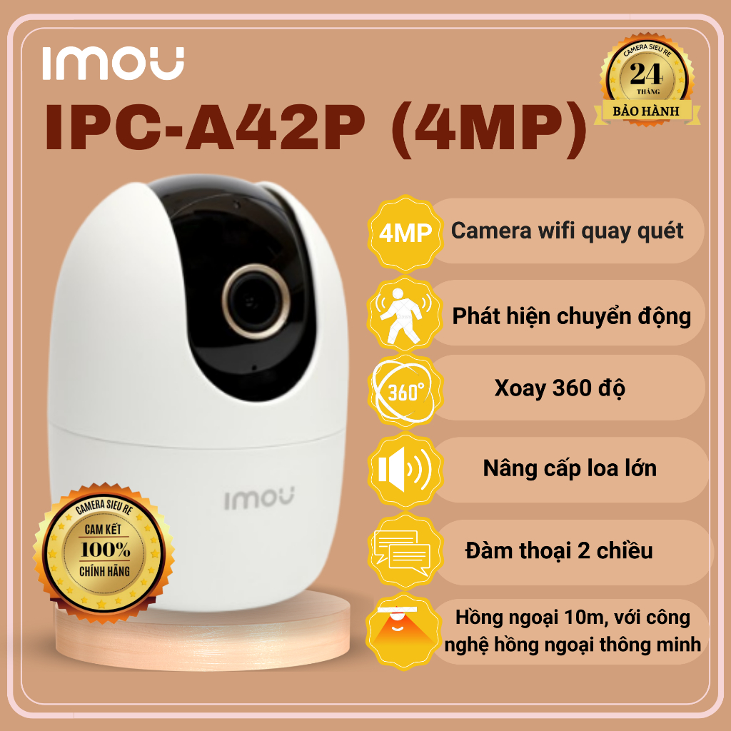 Camera wifi Imou A42P 4MP 2K siêu nét - Hàng Chính Hãng - xoay 360 độ ...