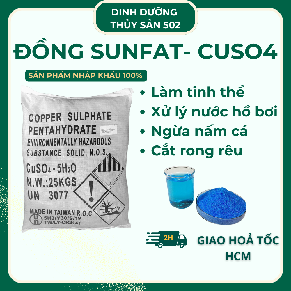Đồng Sulfate (CuSO4) Làm Tinh Thể , Tạo Màu Xanh Nước Hồ Bơi - Ngừa Nấm ...