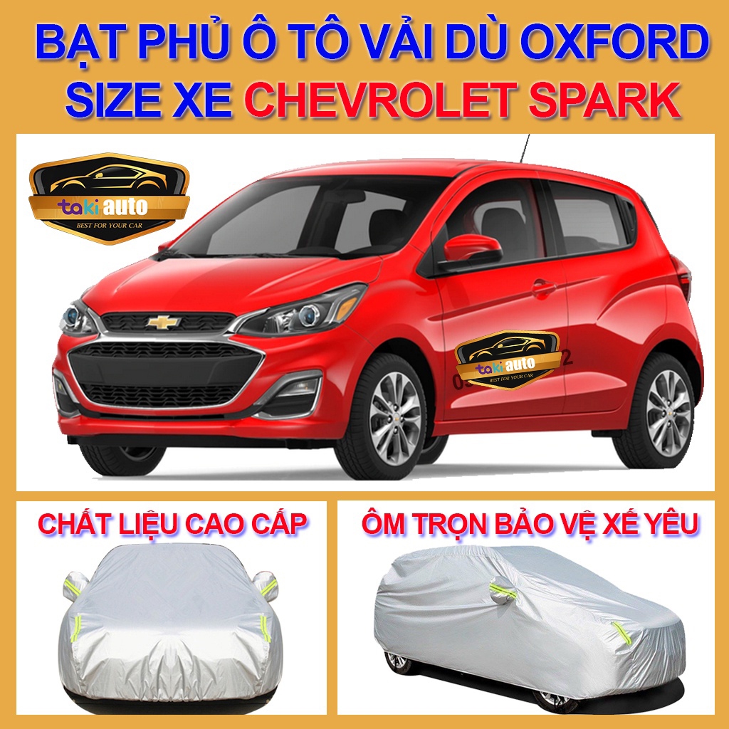 [SPARK- LOẠI VẢI DÙ] Bạt trùm xe ô tô Chevrolet Spark vải dù oxford cao ...