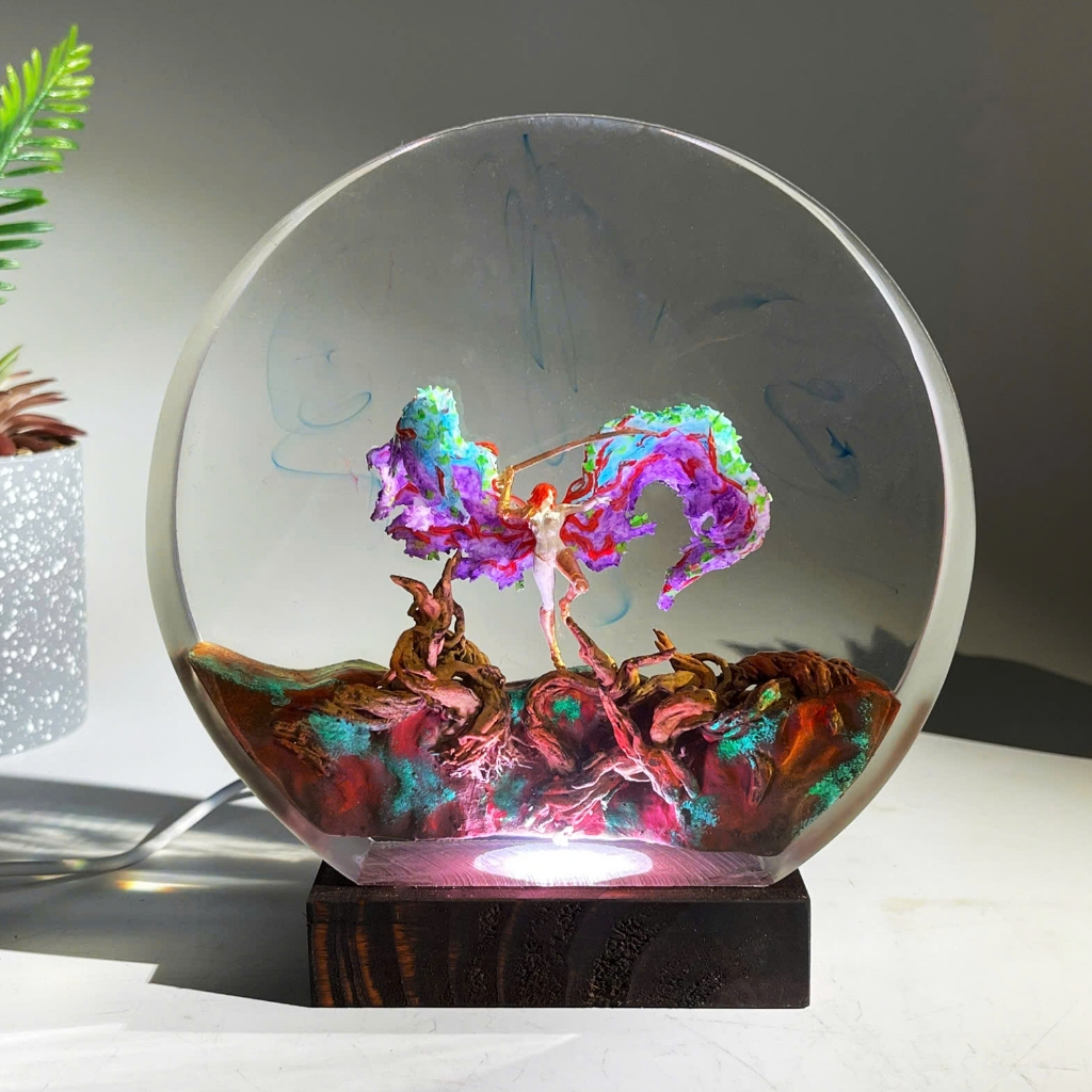 Đèn Ngủ Decor Epoxy Resin Pha Lê Mô Hình Malenia Eldenring 3D - Loan ...