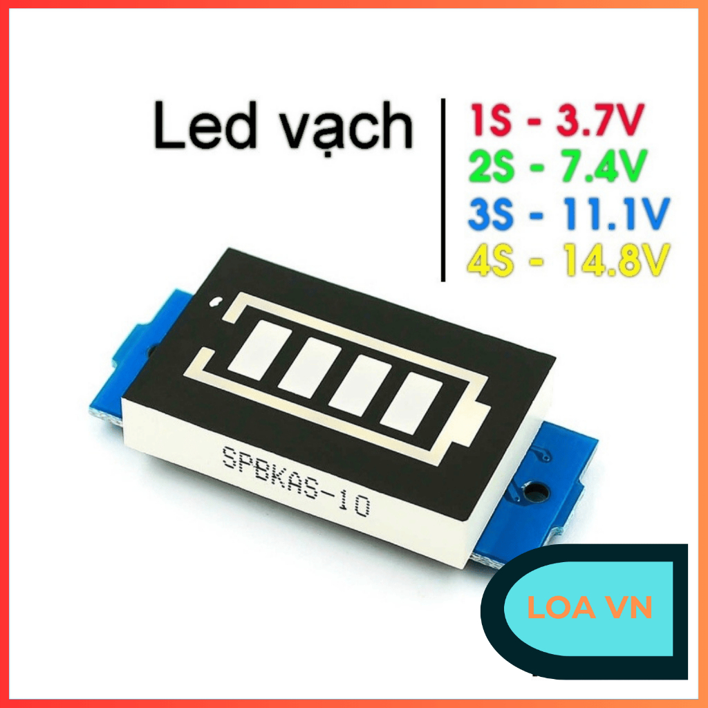 Mạch led báo pin đa năng, acquy 1s 2s 3s 4s 5s 6s 7s 8s. Dùng đo pin 4 ...