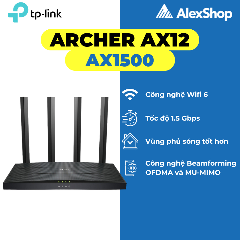 [AX1500] Phát WiFi 6 TP-Link Archer AX12 Hỗ Trợ Easy Mesh (Mesh Từ 2 ...