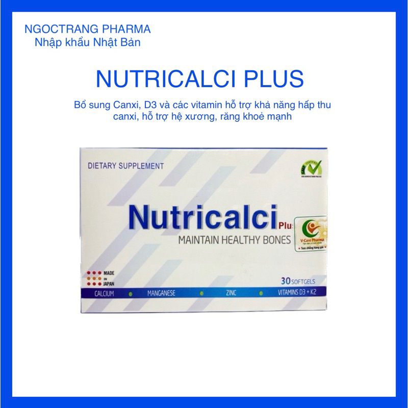 [CHÍNH HÃNG + GIÁ TỐT, DATE 31/03/2025] Nutricalci Plus Bổ sung Canxi ...