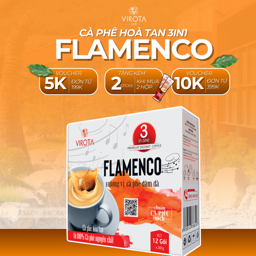 Cà phê sữa hoà tan 3in1 đậm vị Flameco Virota Cafe | Shopee Việt Nam